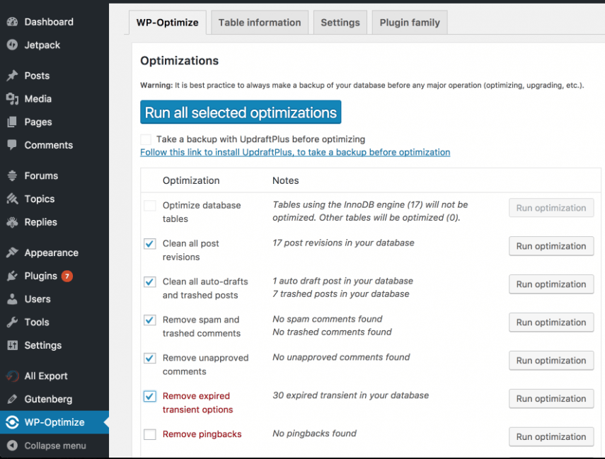 Tools For Optimizing Your Wordpress Database Jason Yingling